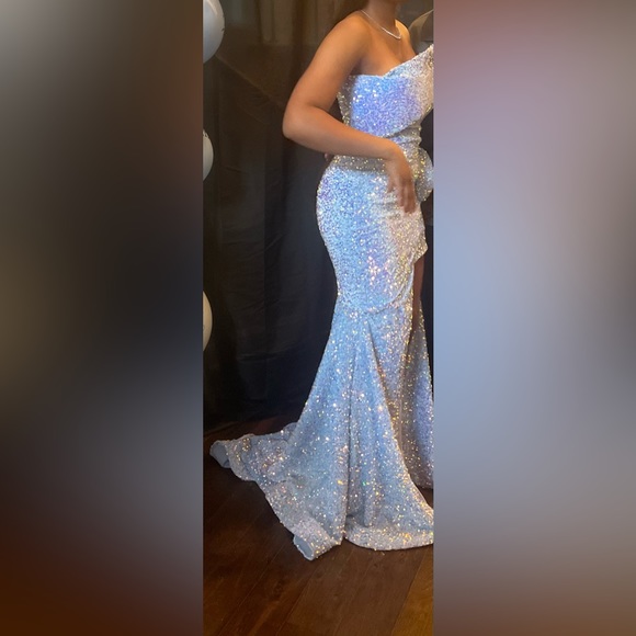 Dresses | Custom Baby Blue Prom Dress Worn For 2hrs | Poshmark